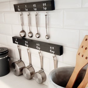 Measuring Cup and Spoon Holder Organizer Set, Kitchen Hanger, Kitchen ...