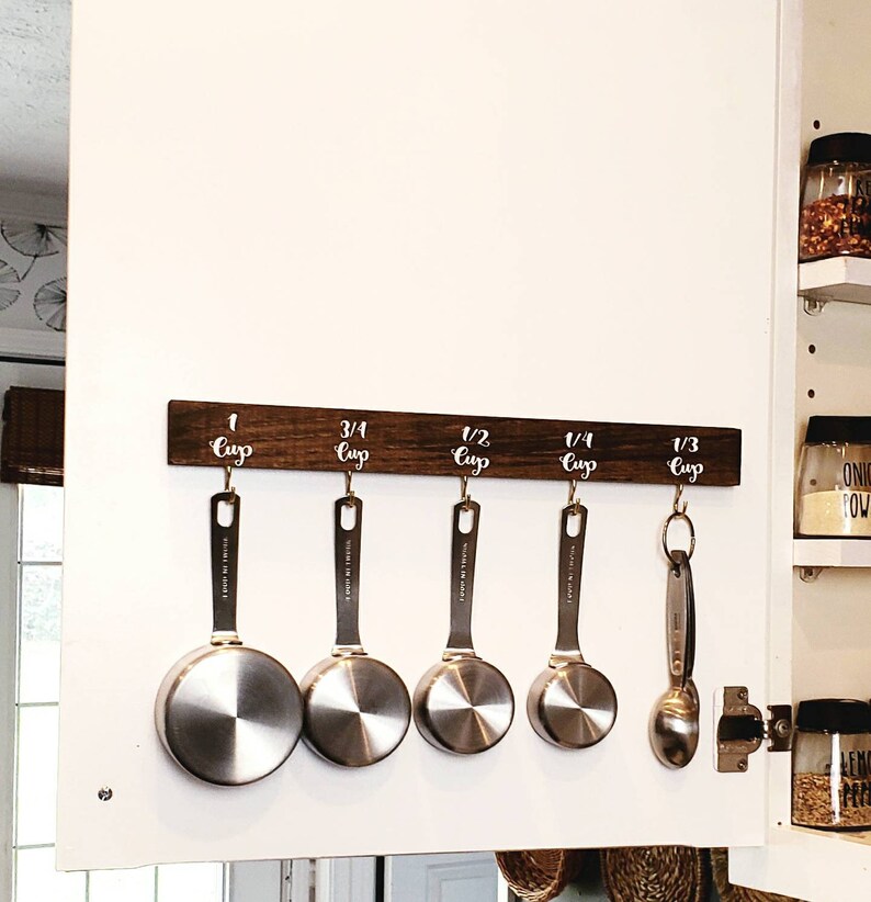 Measuring Cup Holder Organizer Kitchen Storage Farmhouse - Etsy