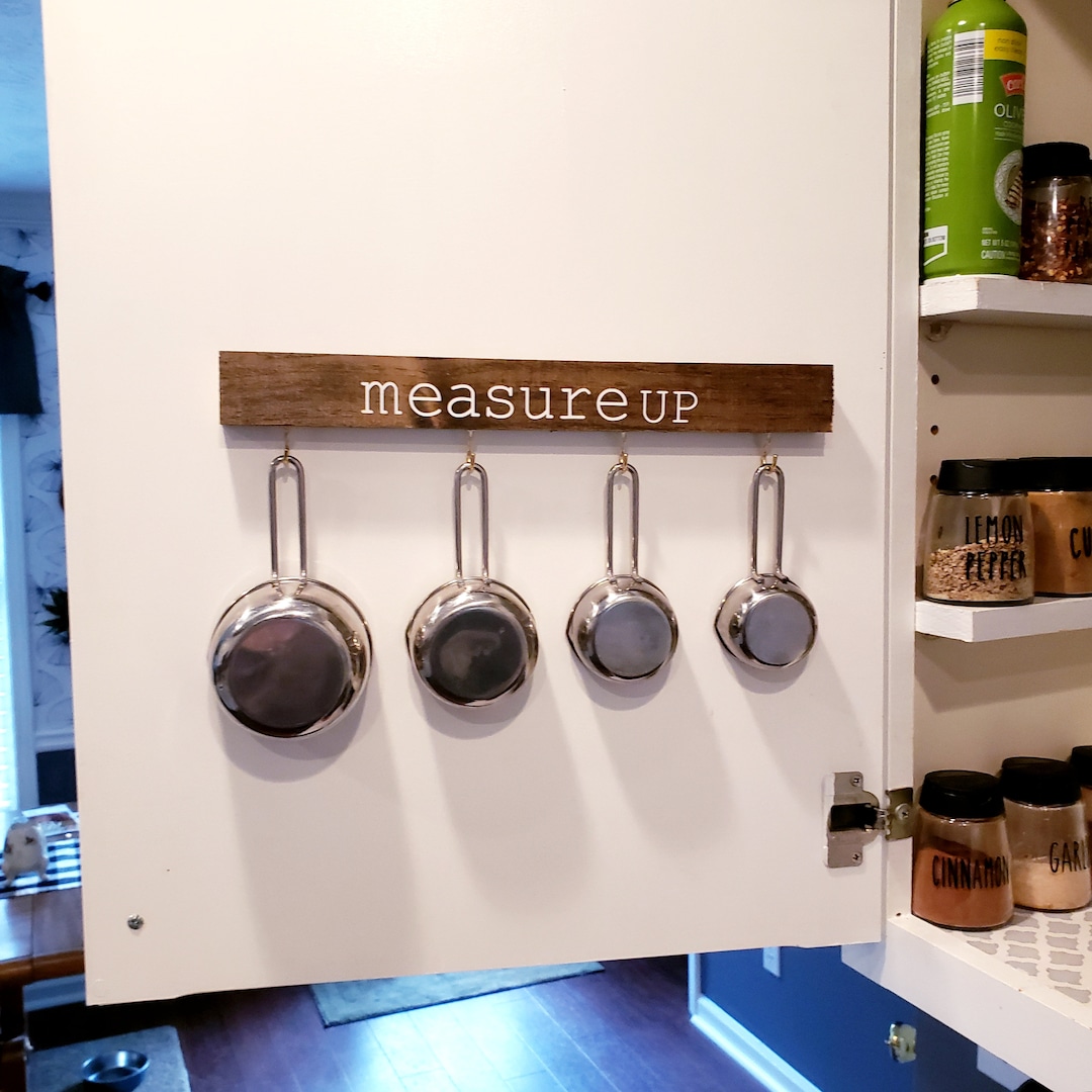 Kitchen Organizer, Measuring Cups & Spoons Holder, Wall Kitchen Decor ...