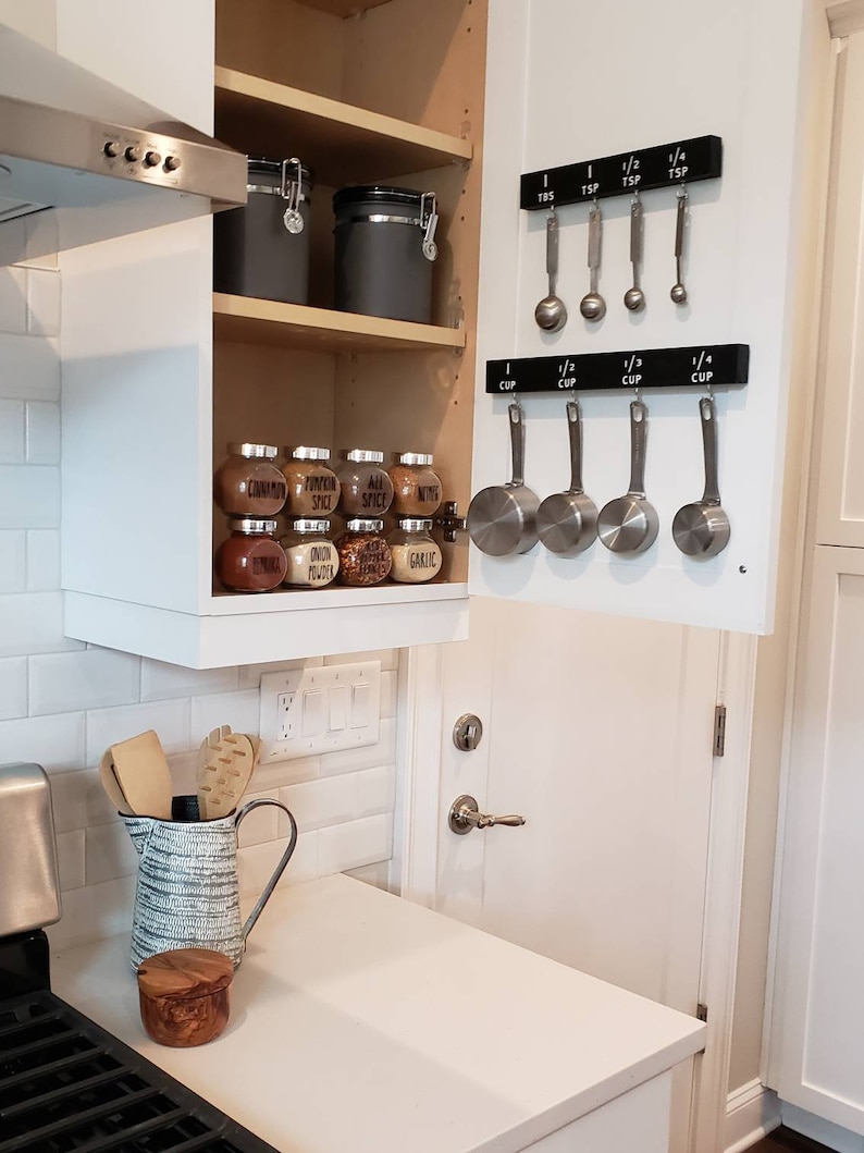 Measuring Cup & Spoon Holder Set Organizer Kitchen Storage - Etsy