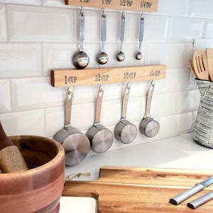 Measuring Cup and Spoon Holder, Organizer, Cup Hanger, Kitchen Storage ...