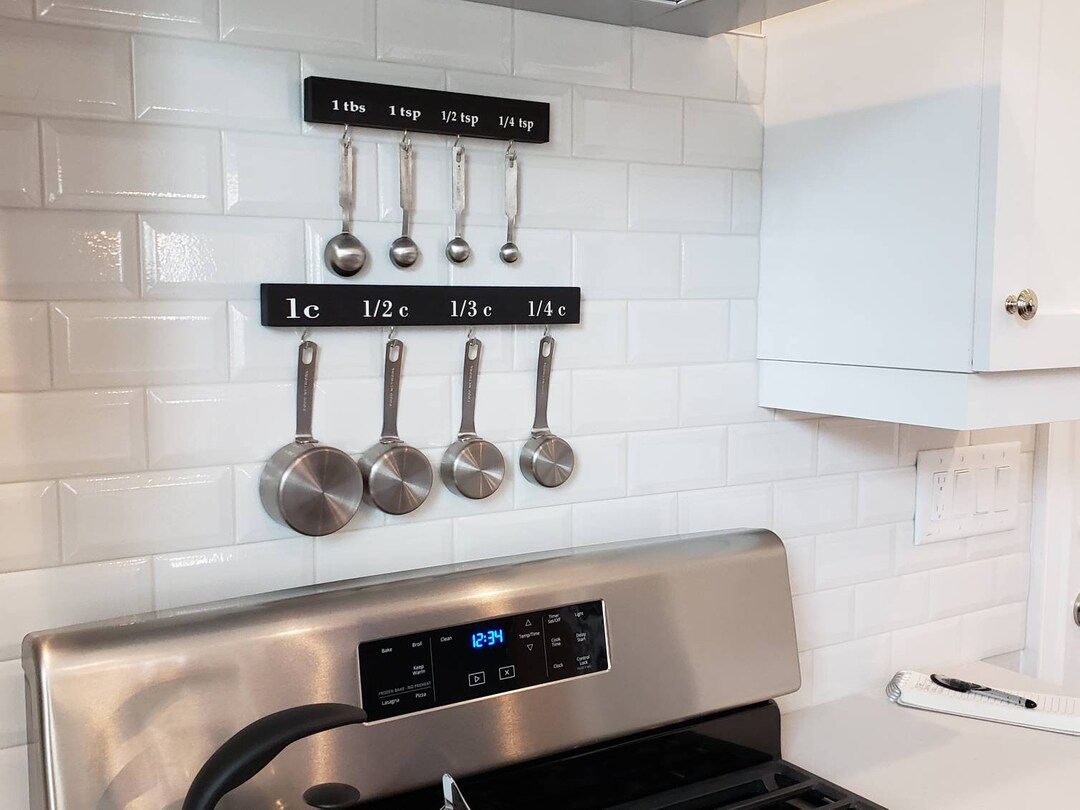 Measuring Cup and Spoon Holder, Organizer, Kitchen Storage, Hanger ...