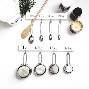 Measuring Cup and Spoon Holder, Organizer, Kitchen Storage, Cup Hanger ...