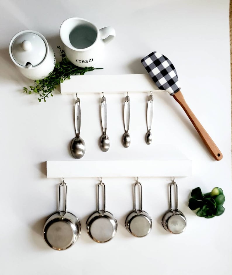 Measuring Cup and Spoon Holder Set Organizer Kitchen - Etsy