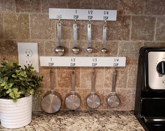 Measuring Cup and Spoon Holder Set Organizer Kitchen | Etsy