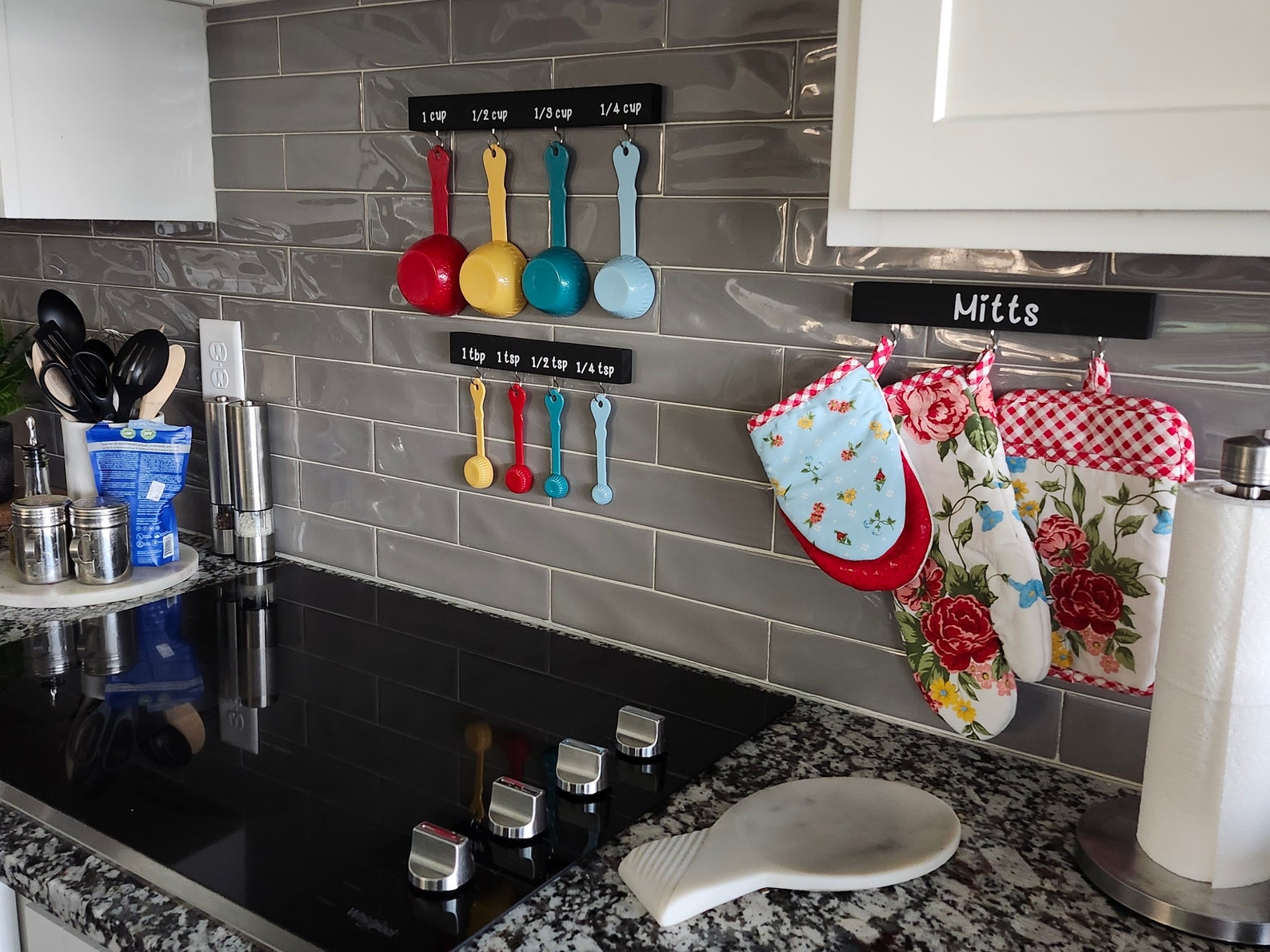Oven Mitt Holder, Pot Holder Hanger, Kitchen Decor, Farmhouse Kitchen ...
