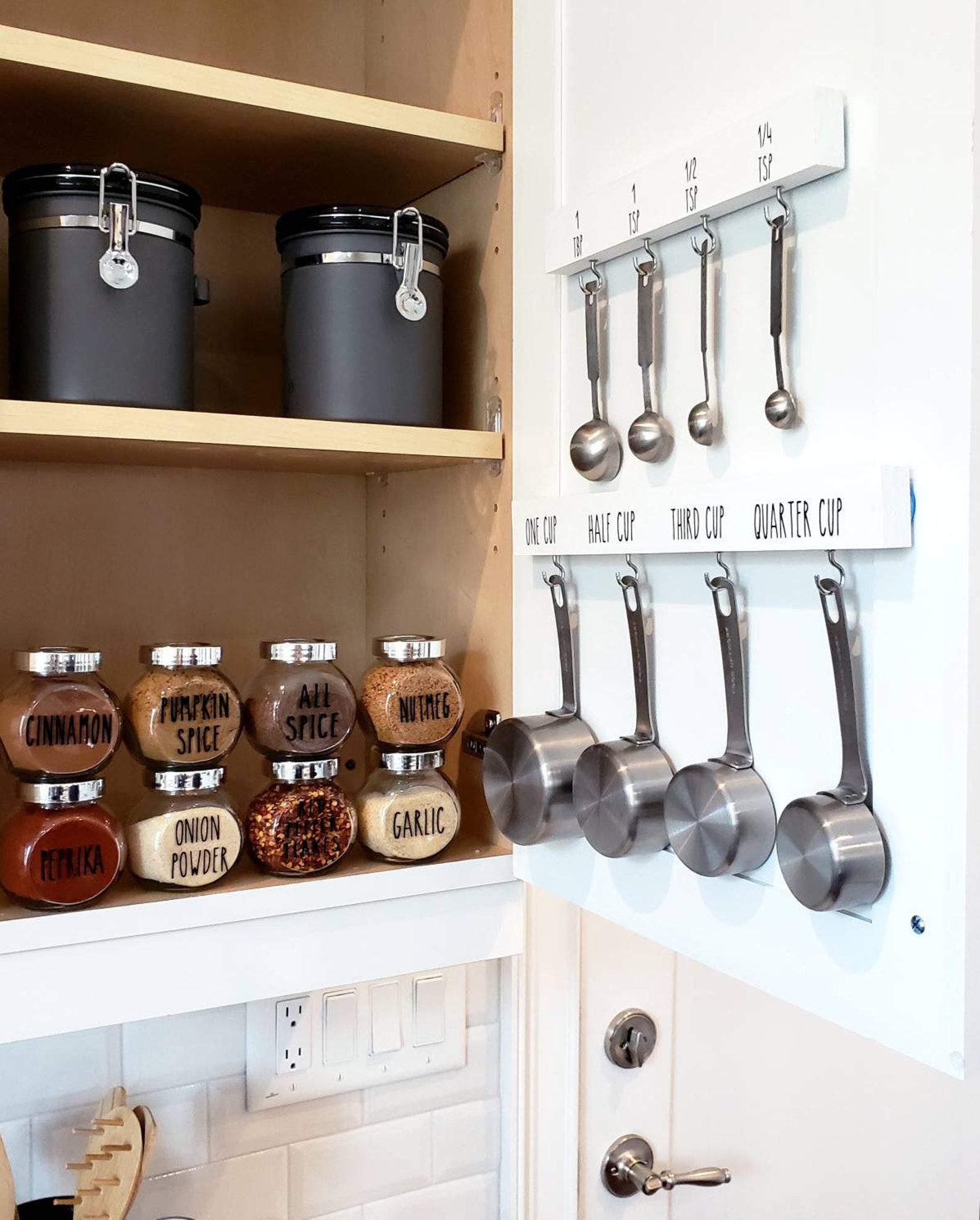 Measuring Cup & Spoon Holder Set Organizer Kitchen Storage | Etsy