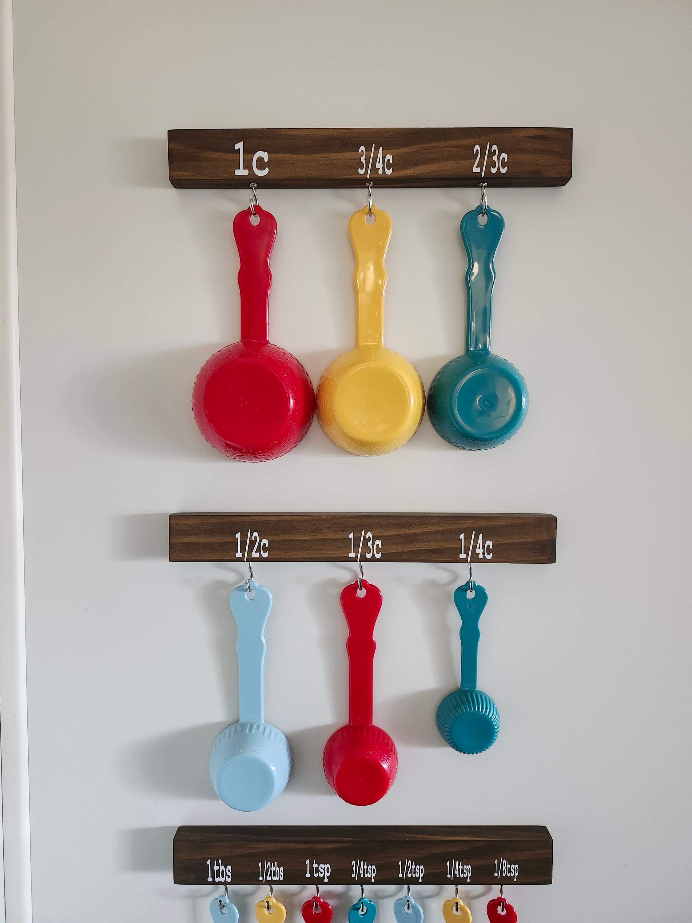Kitchen Wall Decor Organizer ,measuring Cups & Spoons Holder, Unique ...