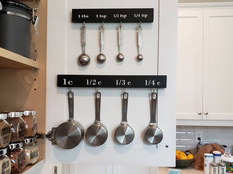 Measuring Cup and Spoon Holder, Cup Hanger, Kitchen Storage, Kitchen ...