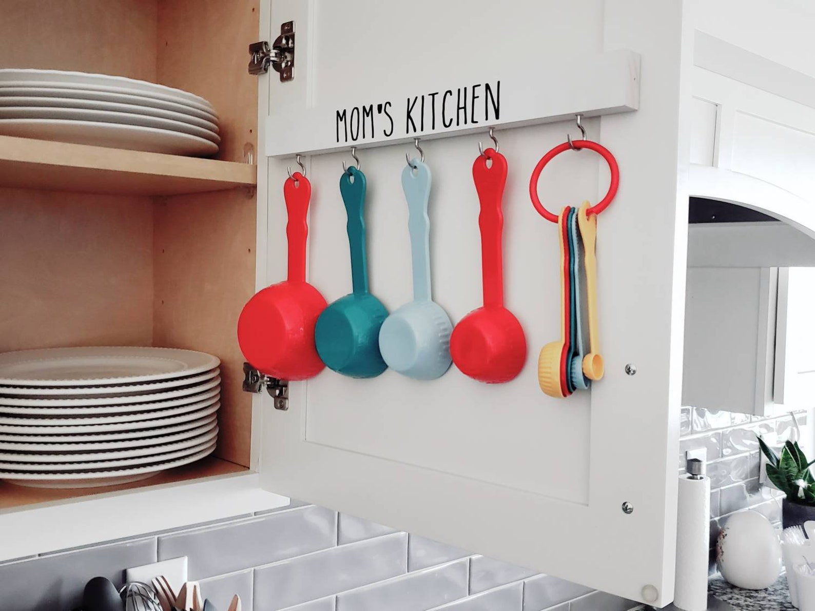Kitchen Organizer, Measuring Cup and Spoon Hanger, Personalize, Kitchen ...