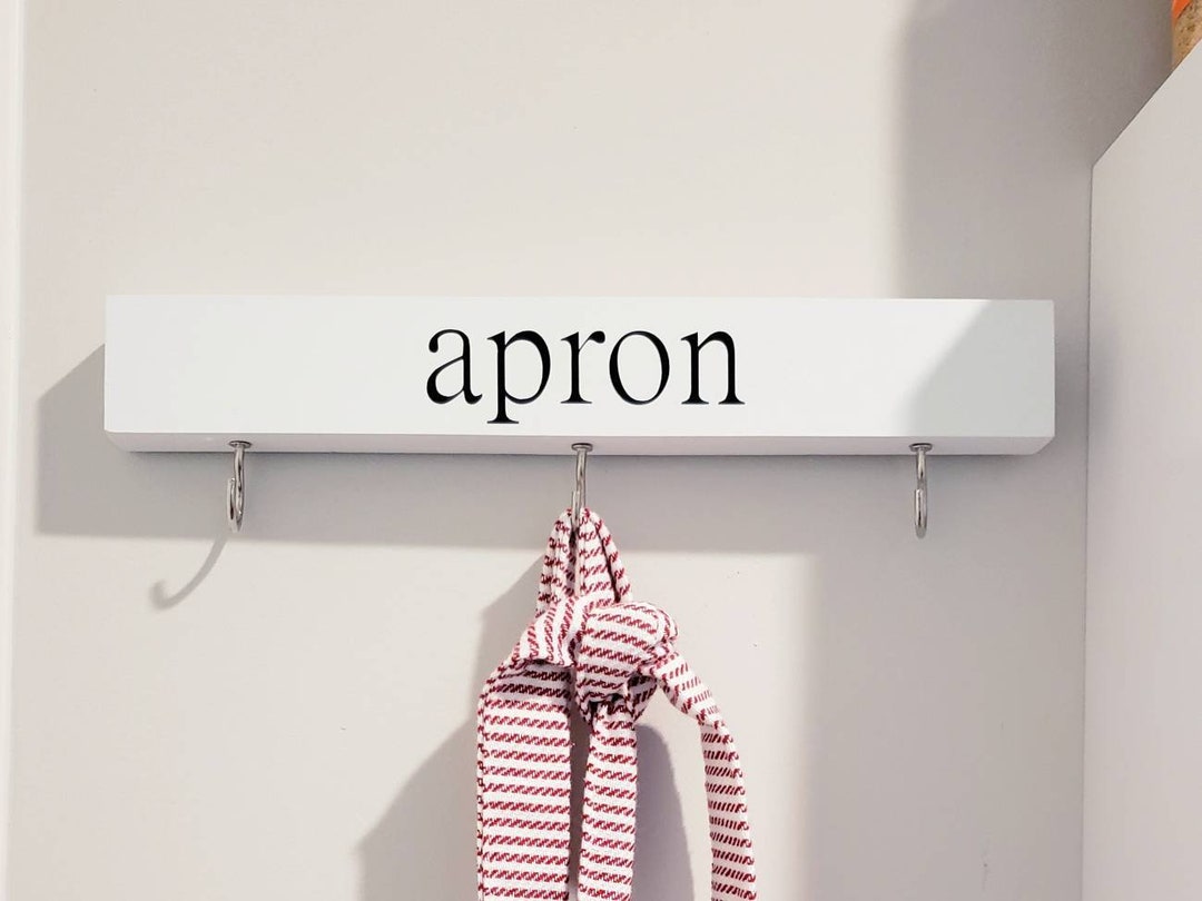 Apron Holder/apron Hanger/ Wood Decor/ Kitchen Decor/ Apron Storage ...