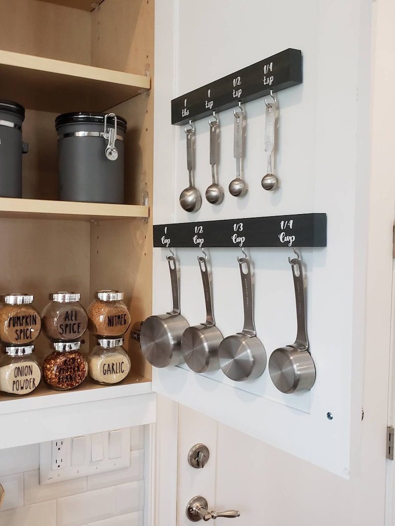 Measuring Cup and Spoon Holder Organizer Set, Kitchen Hanger, Kitchen ...