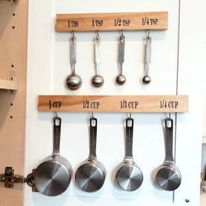 Measuring Cup and Spoon Holder, Organizer, Cup Hanger, Kitchen Storage ...