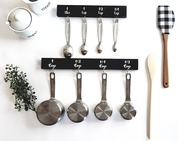 Measuring Cup and Spoon Holder Set, Organizer, Hanger, Kitchen Storage ...