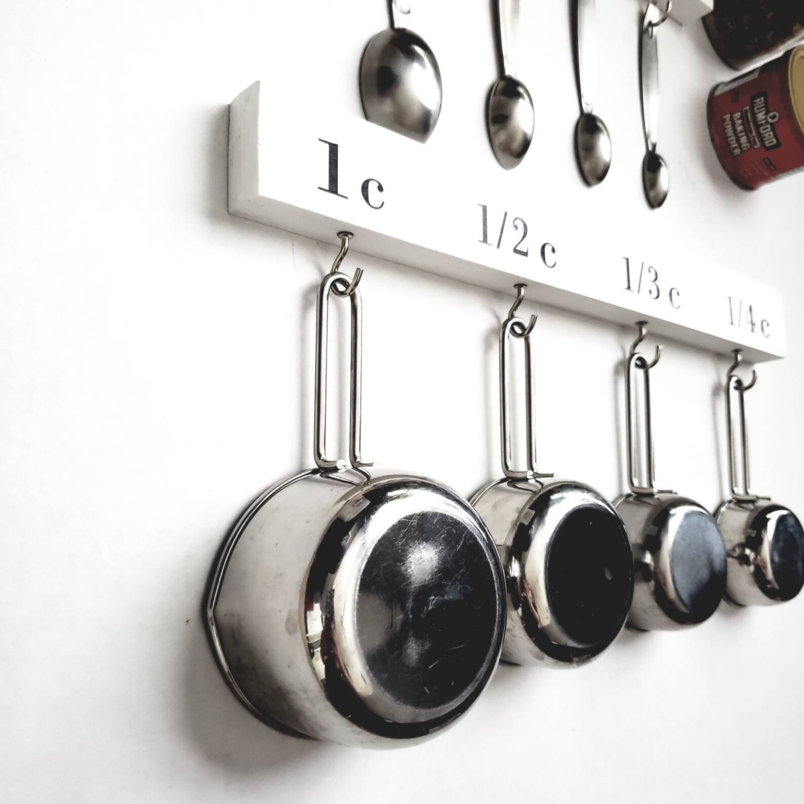 Measuring Cup and Spoon Holder, Organizer, Kitchen Storage, Cup Hanger ...