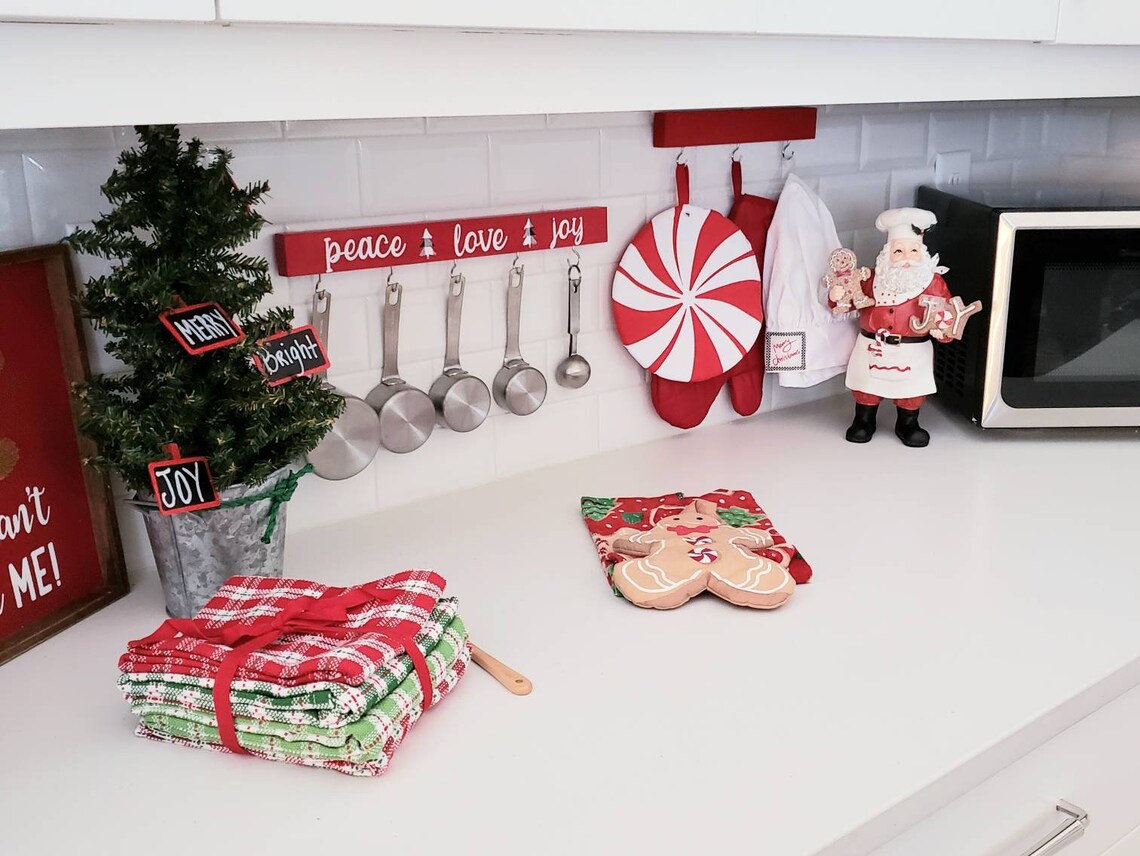 Measuring Cup and Spoon Holder Organizer / Chritmas Kitchen - Etsy