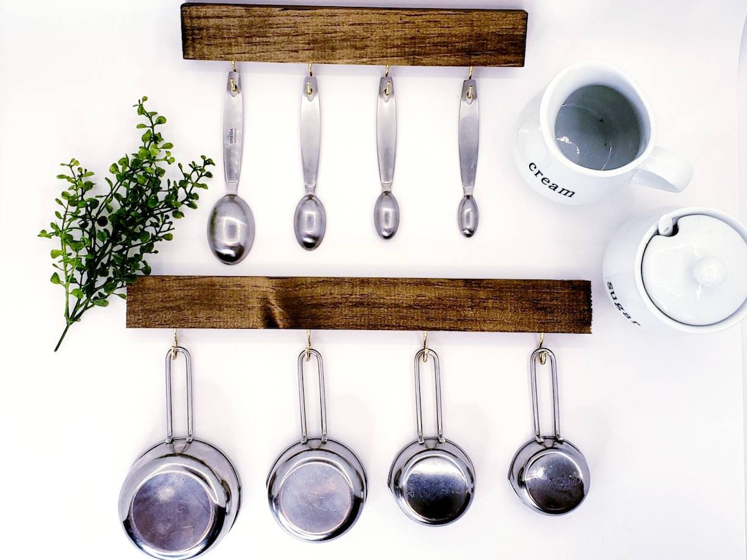 Measuring Cup and Spoon Holder Set, Organizer, Kitchen Storage, Hanger ...