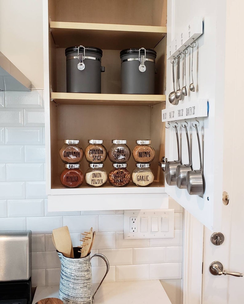 Measuring Cup & Spoon Holder Set Organizer Kitchen Storage - Etsy