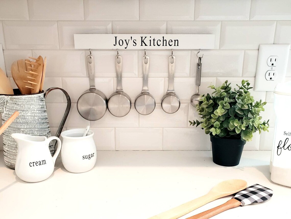Personalized Measuring Cup & Spoon Holder Set Organizer - Etsy