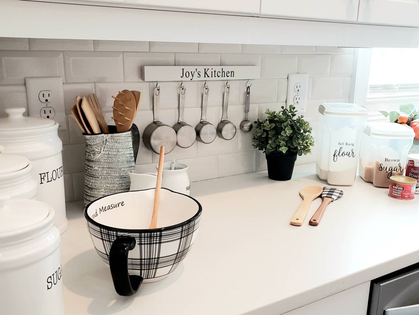 Personalized Measuring Cup & Spoon Holder Set Organizer - Etsy