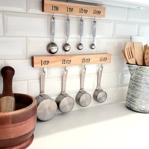 Measuring Cup and Spoon Holder, Organizer, Cup Hanger, Kitchen Storage ...