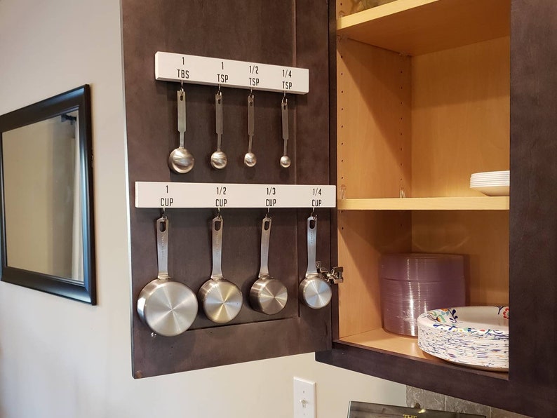 Measuring Cup and Spoon Holder Set Organizer Hanger Kitchen - Etsy