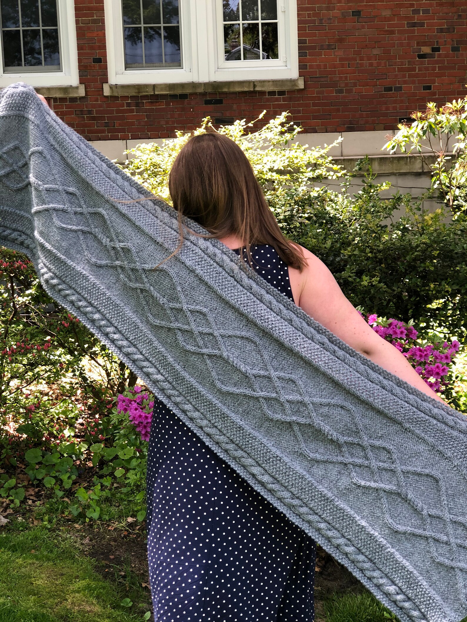 Knit Pattern Roots Wrap Cable Knit Wrap Shawl Aran Knitting Cozy Knit ...