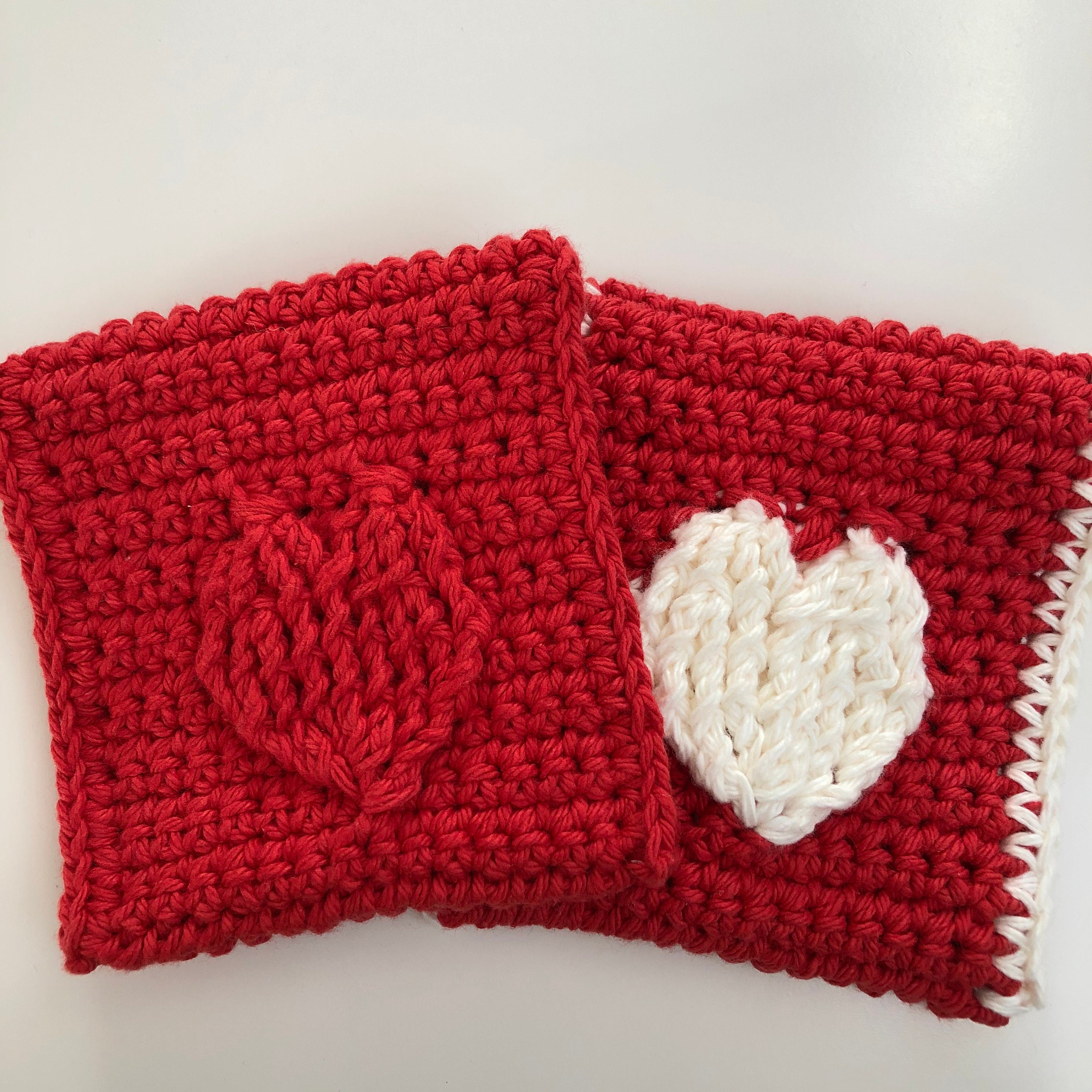 Crochet Pattern Embossed Heart Pouch Crochet Pouch Small Bag Embossed ...