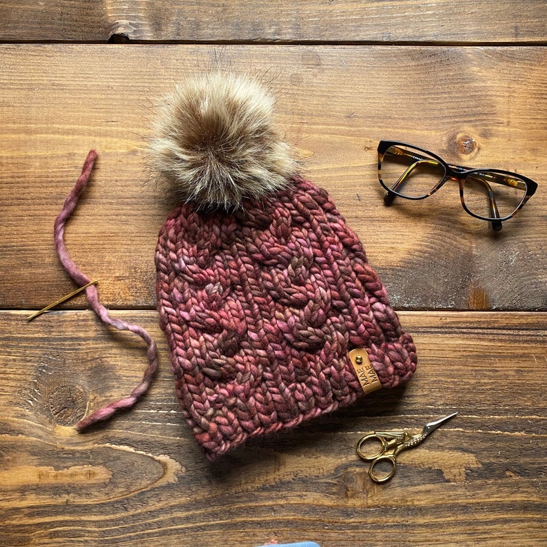 KNITTING PATTERN Adult Size Cable Knit Beanie Intermediate - Etsy