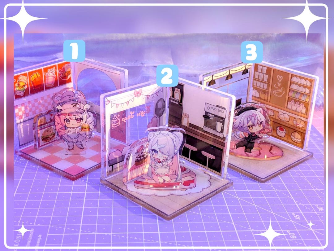 Kawaii Room Standee - Tokiko, Helmut & Angel , Anime Manga Acrylic ...