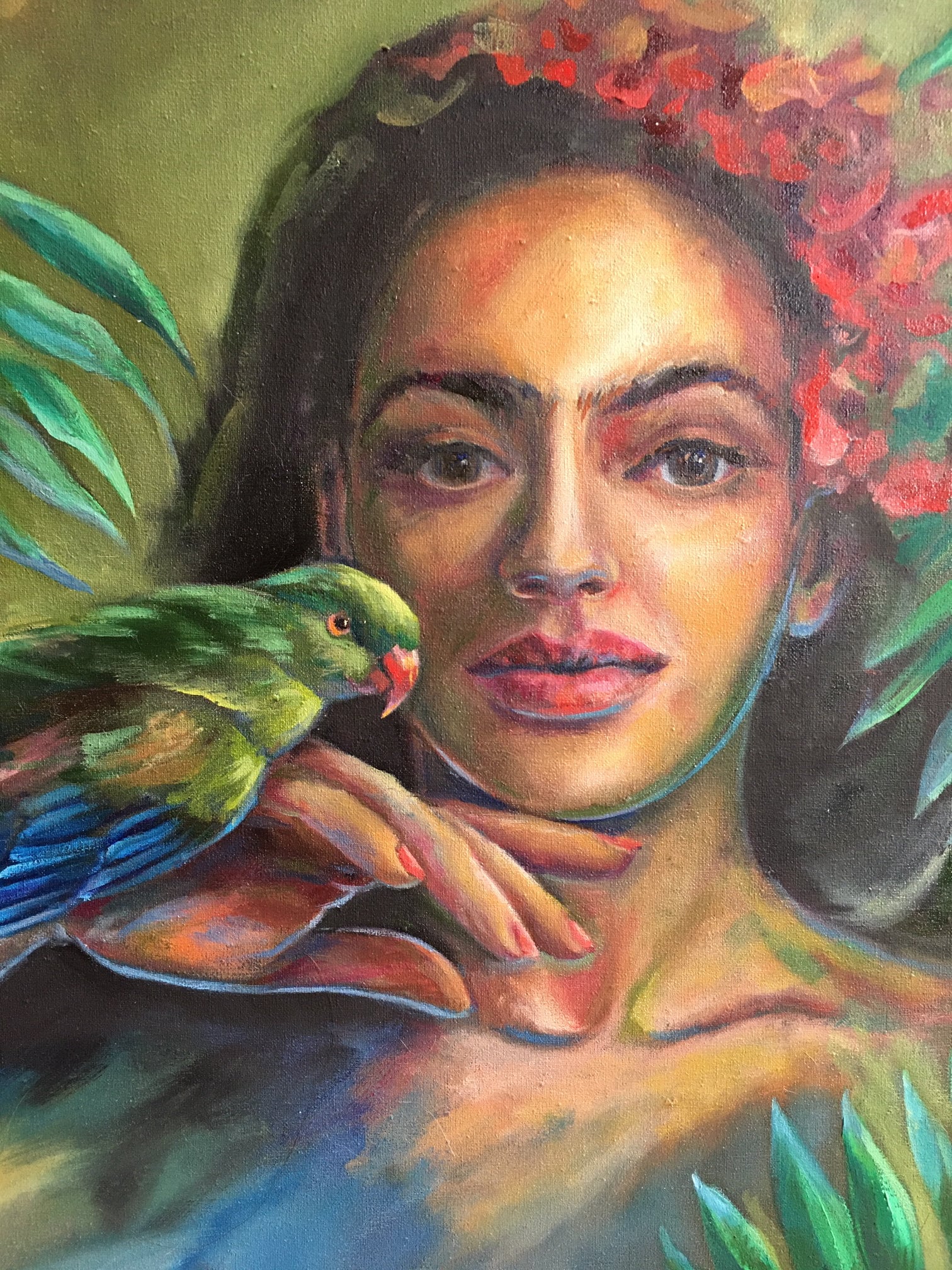 Frida Kahlos Paintings Frida Painting Kahlo Portrait Original | Etsy