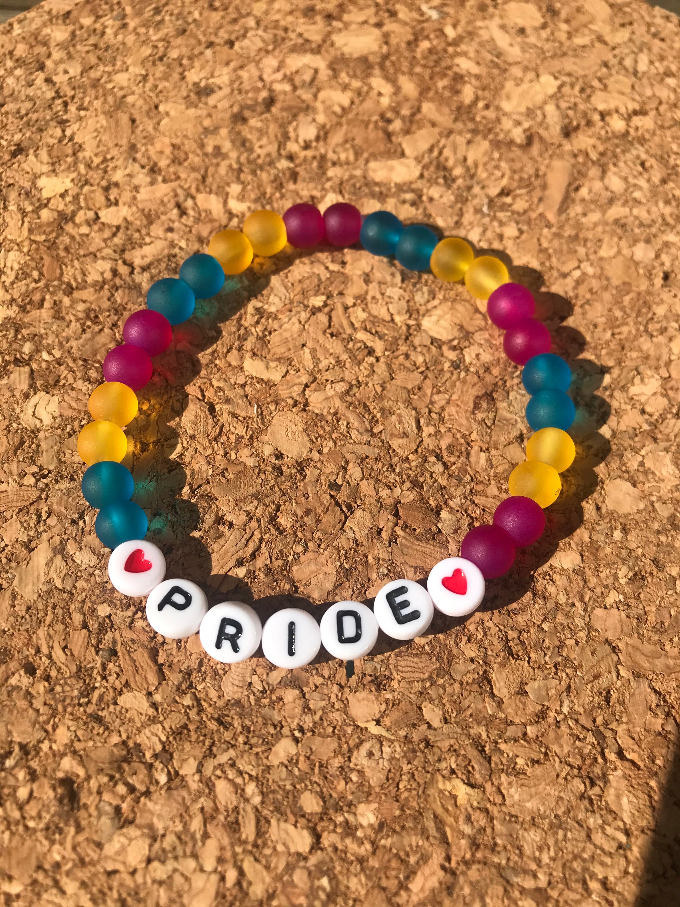 Pansexual Pride Bracelet Pride Flag Bracelet Lgbt Bracelet Etsy