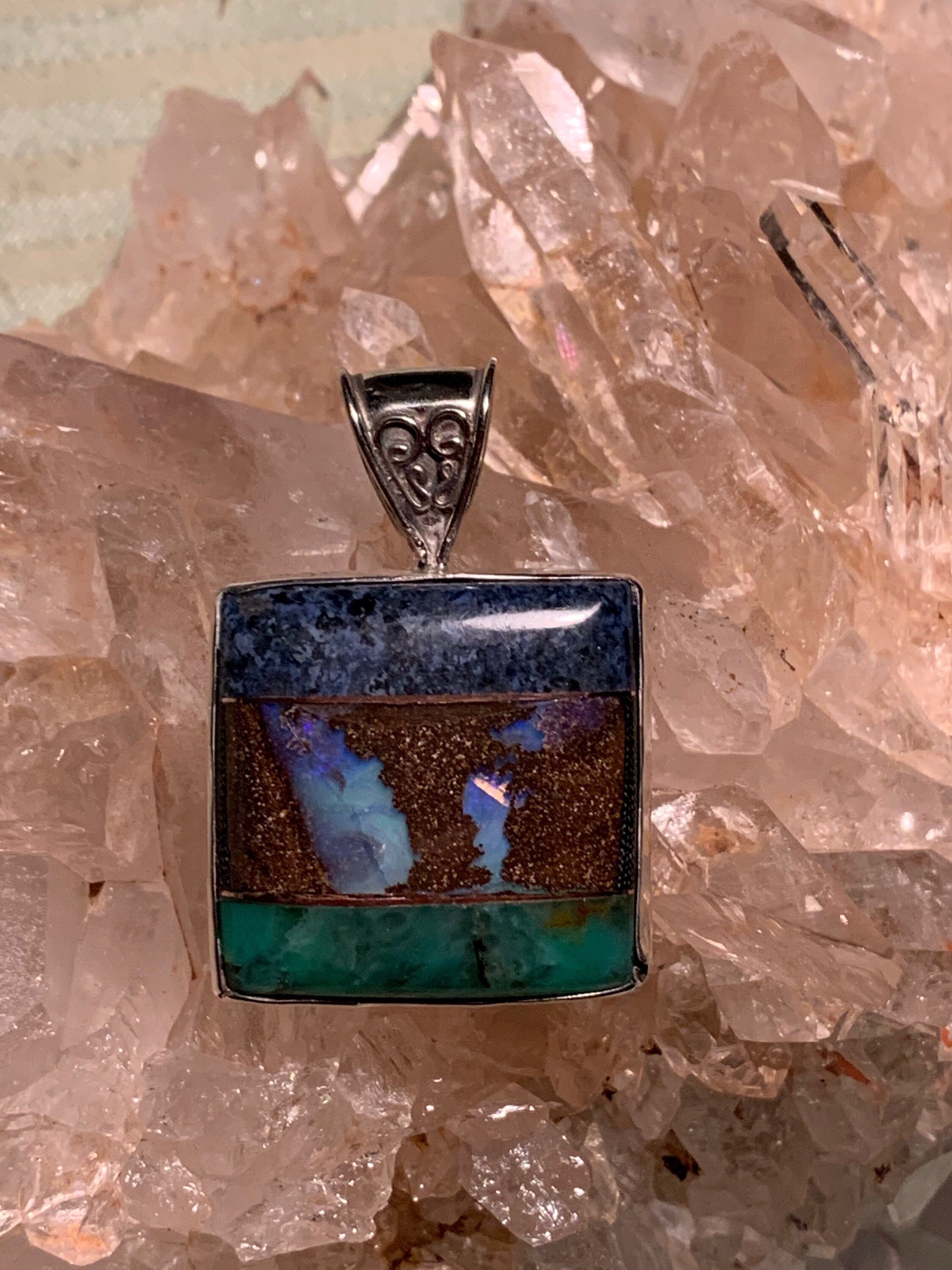 Intarsia Copper Separation Boulder Opal Center - Etsy