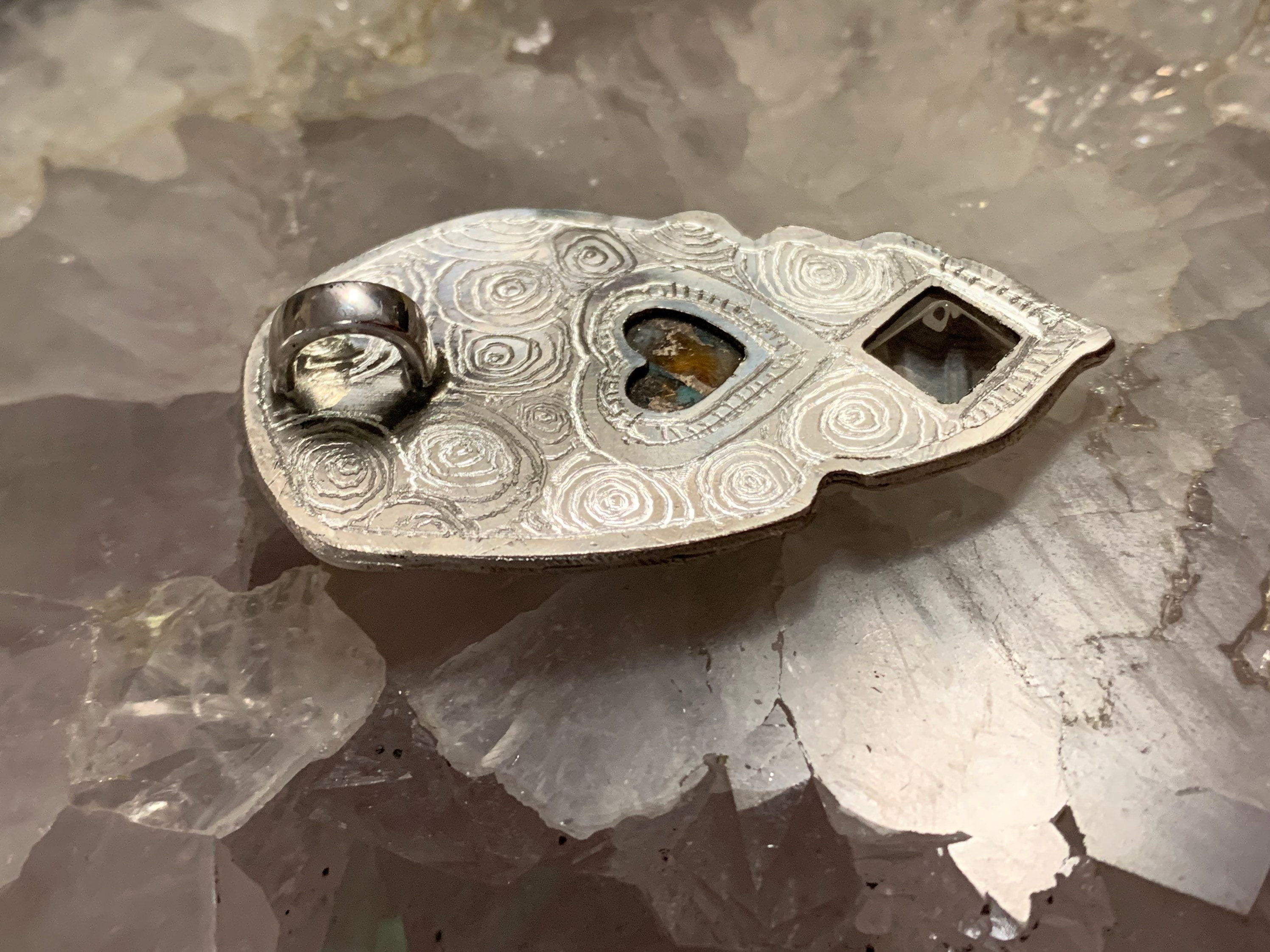 Copper Composite and Quartz Pendant - Etsy