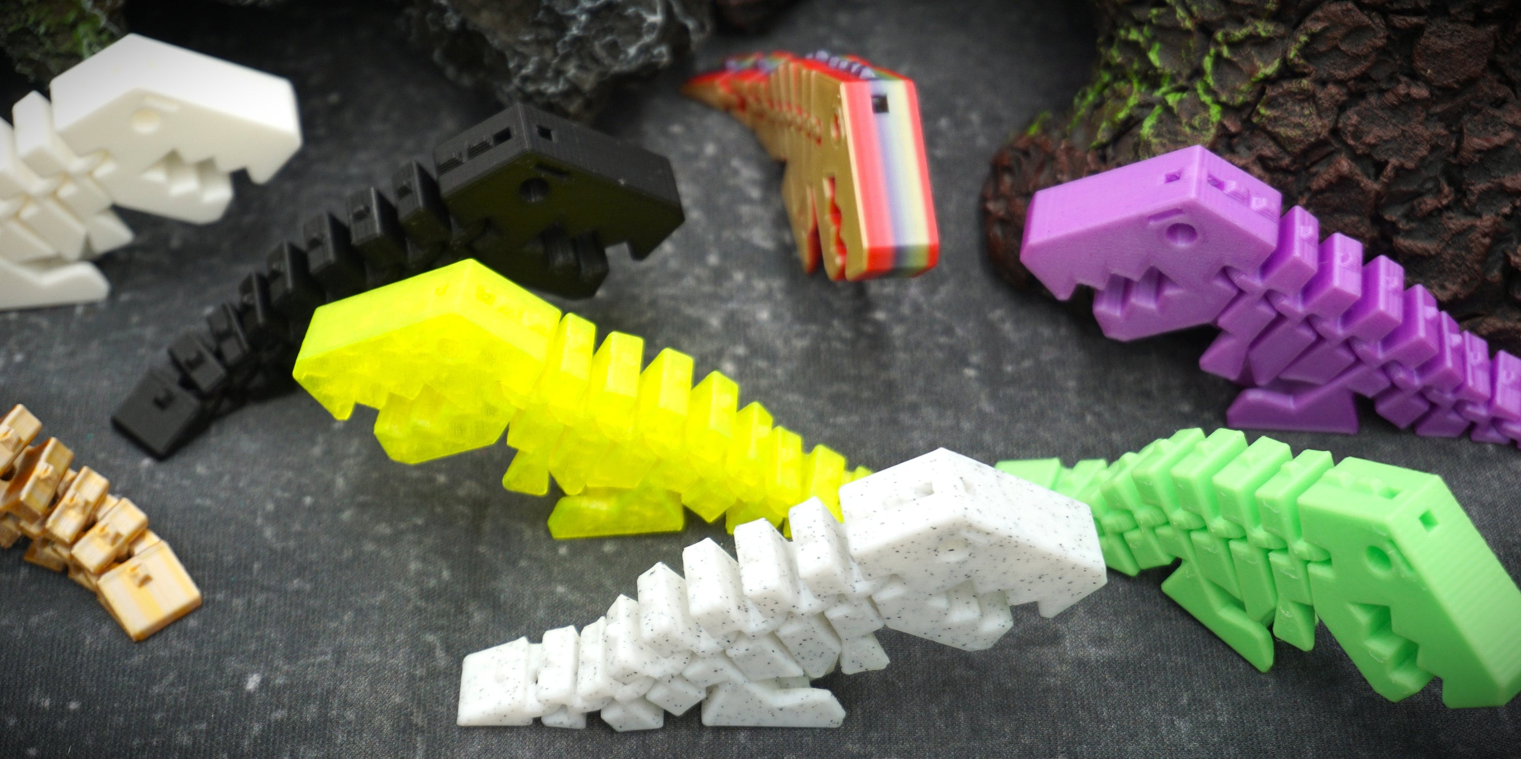 Articulated Dino 3D Print Movable Flexi Rex Prehistoric - Etsy Israel