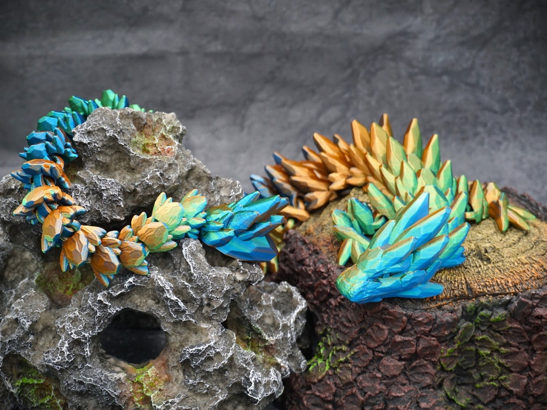 Articulated 3D Gemstone Dragon 3D Print Fantasy Moving Dragon Figure ...