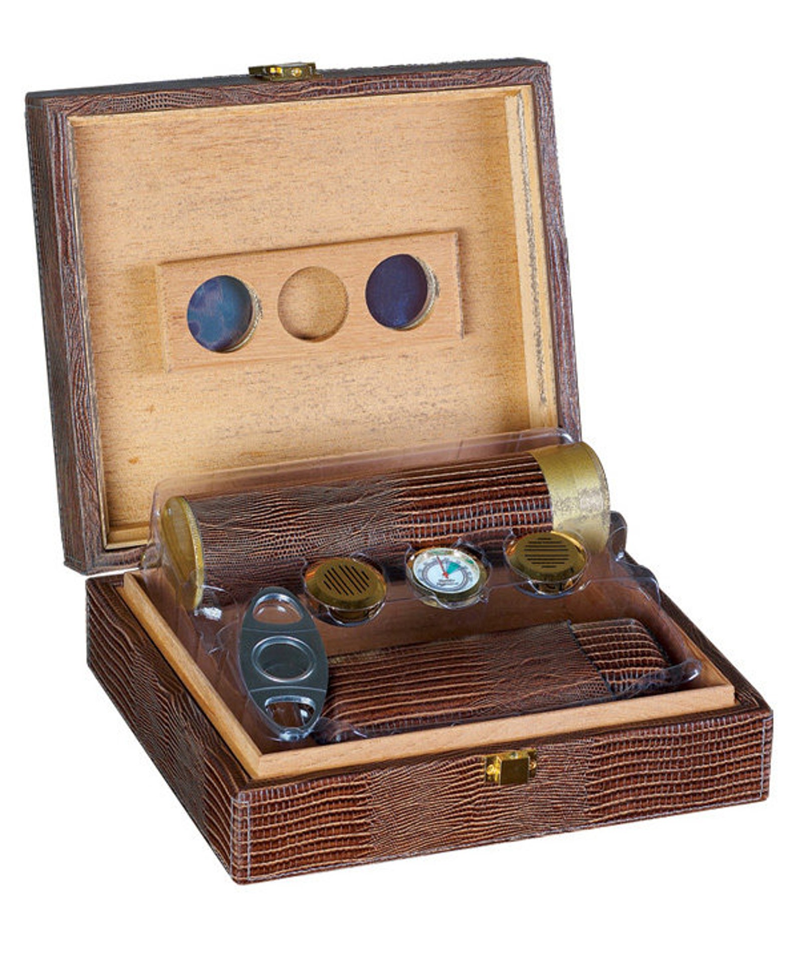 Cigar Humidor, Travel Humidor, Leather Humidor Cigar Cutter Tube ...