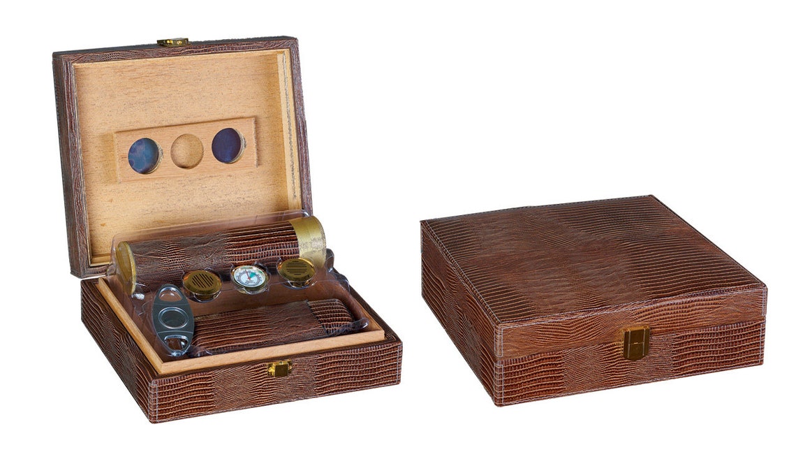 Cigar Humidor, Travel Humidor, Leather Humidor Cigar Cutter Tube ...