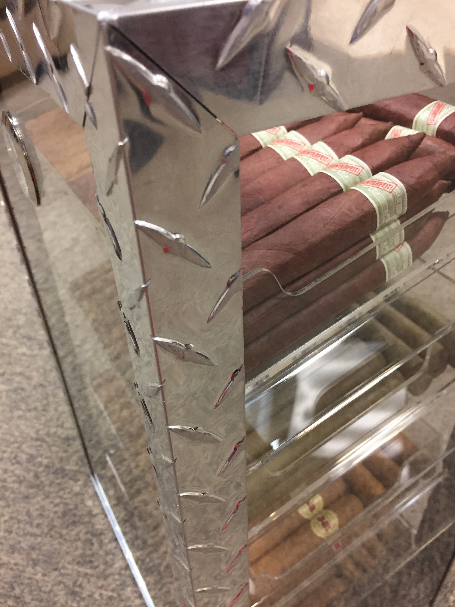 Cigar Humidor, Cigar Box, Glass Humidor Metal Humidor Gift for Him - Etsy