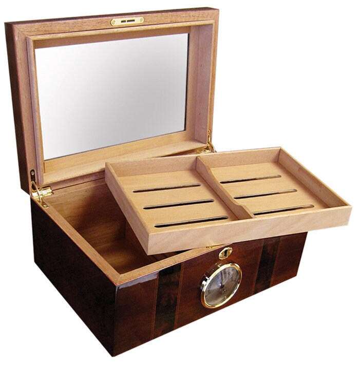 Cigar Humidor Beveled Glass Top Cigar Humidor Gift Set 100 - Etsy