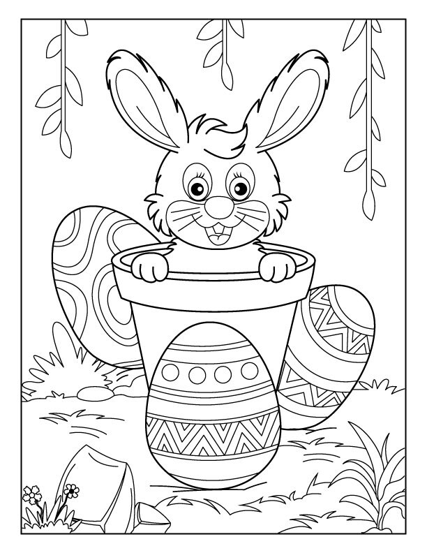 Easter Coloring Pages: 20 Fun Designs for Kids (PDF) - Etsy