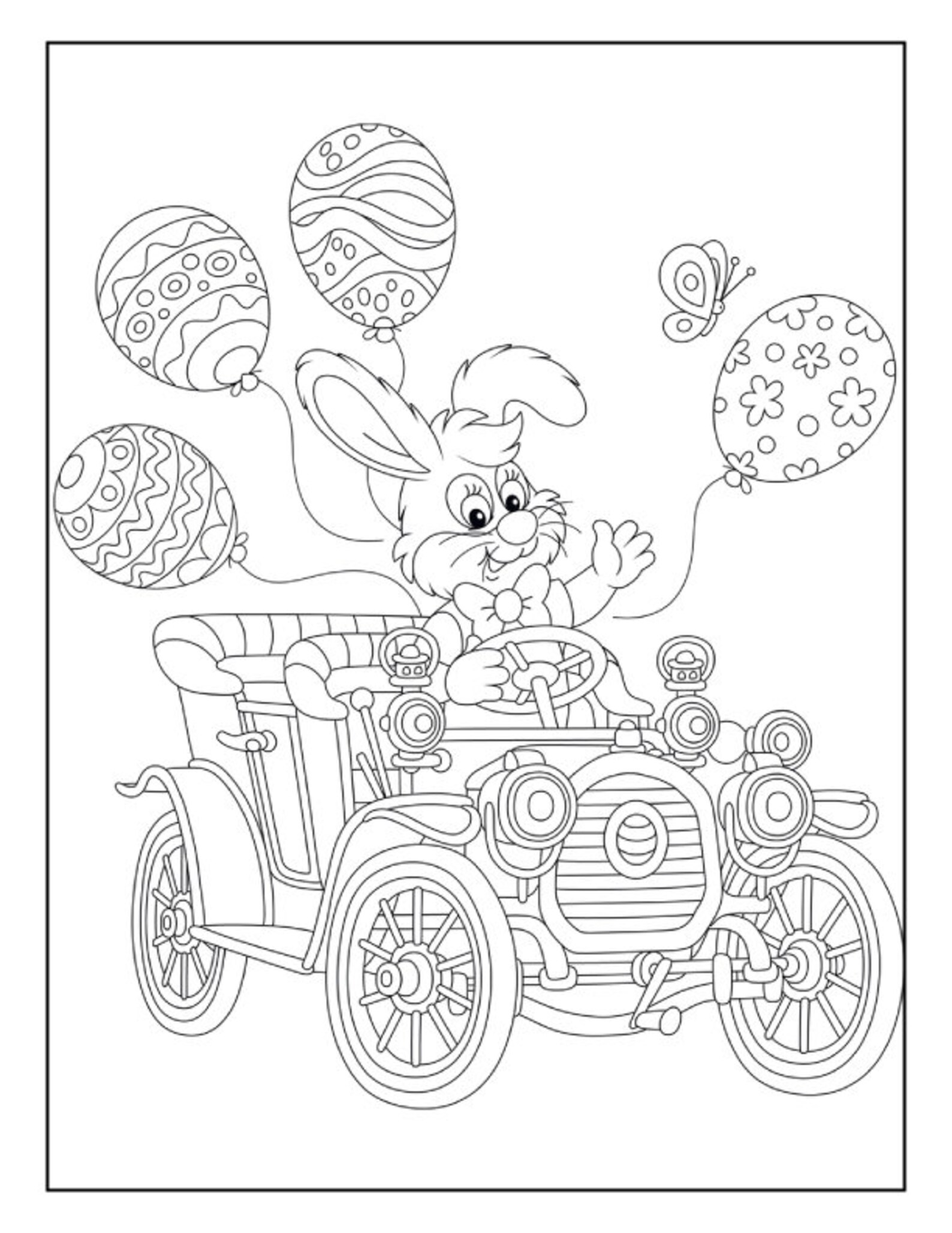 Easter Coloring Pages: 20 Fun Designs for Kids (PDF) - Etsy