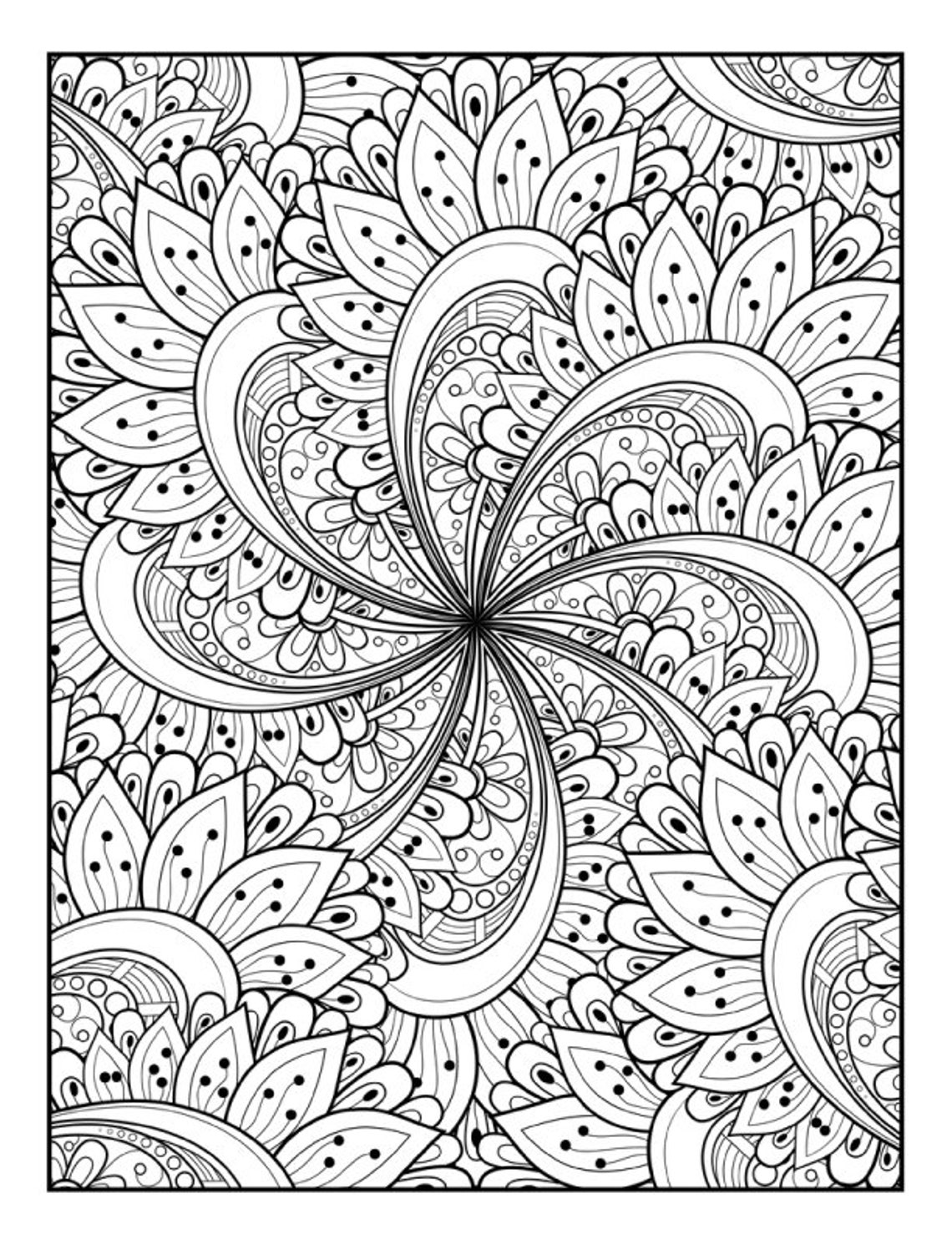 Stunning Patterns Adult Coloring Book Stress Relieving 30 Mandala Style ...