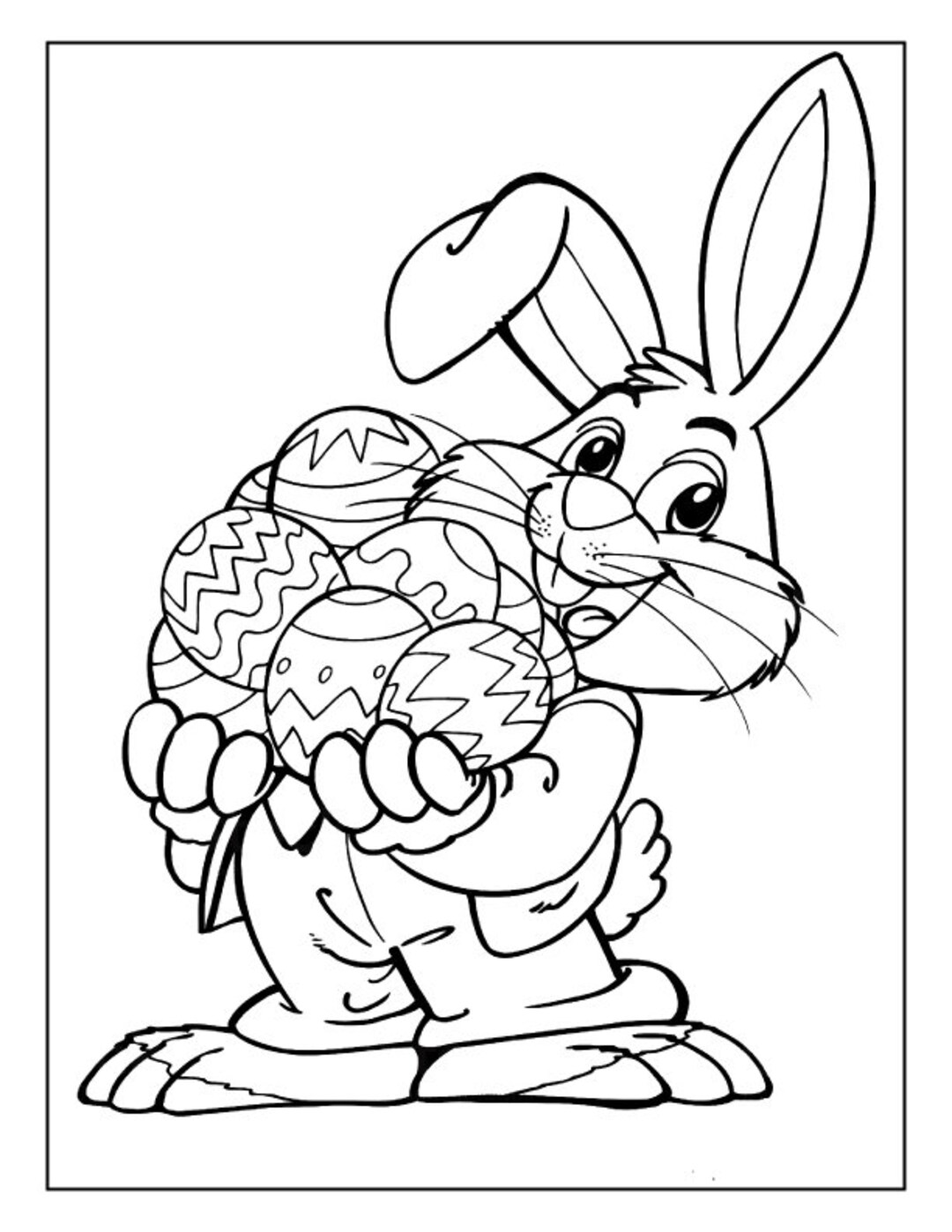 Easter Coloring Pages: 20 Fun Designs for Kids (PDF) - Etsy