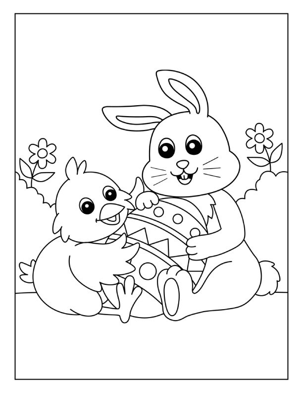 Easter Coloring Pages: 20 Fun Designs for Kids (PDF) - Etsy