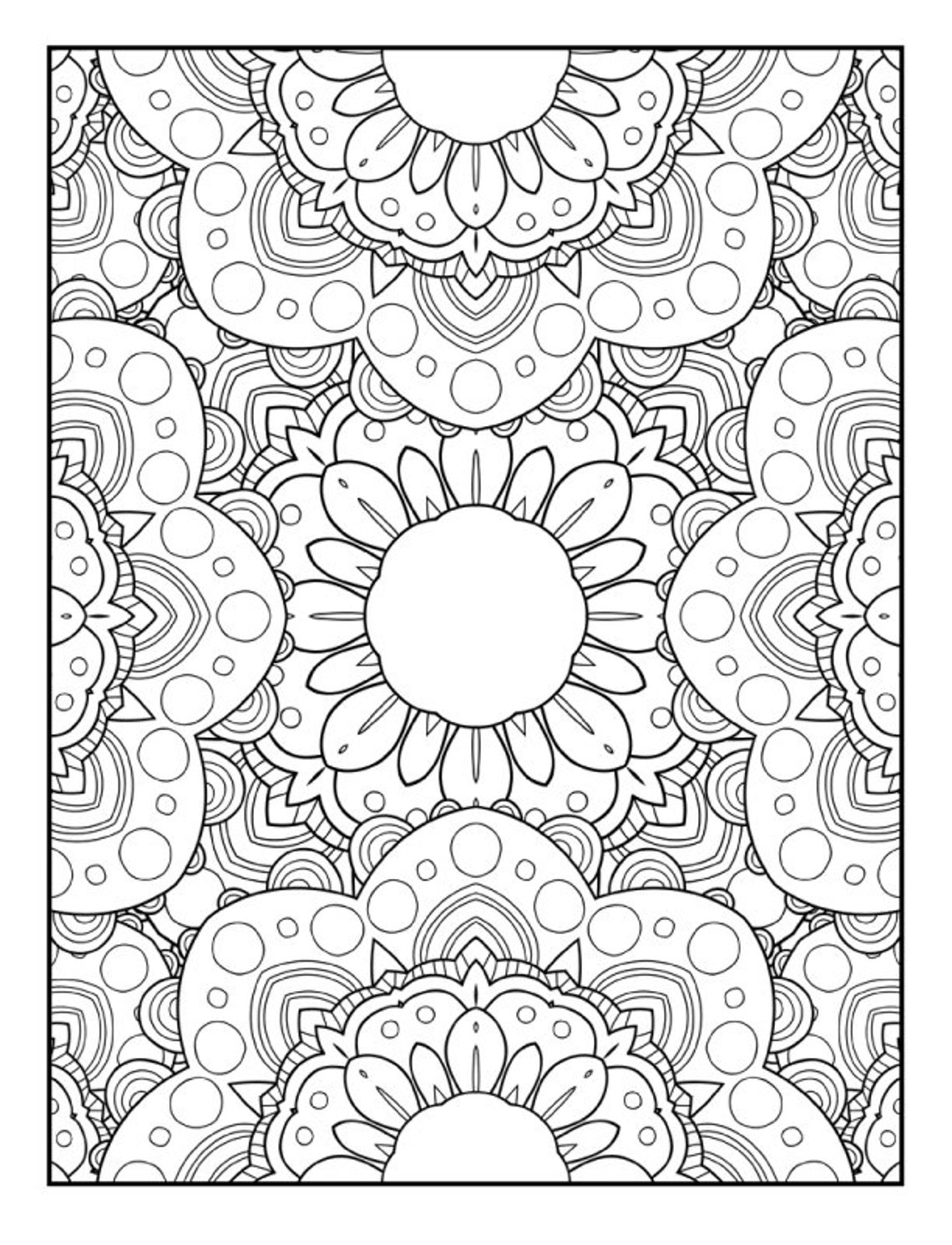 Stunning Patterns Adult Coloring Book Stress Relieving 30 Mandala Style ...