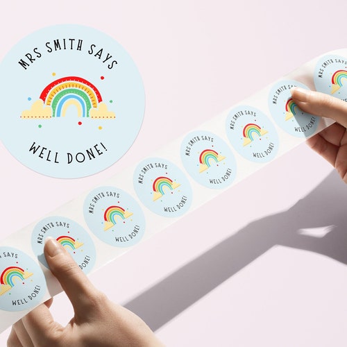 X35 Personalised Well Done Fun Pun TEACHER STICKERS Teacher - Etsy