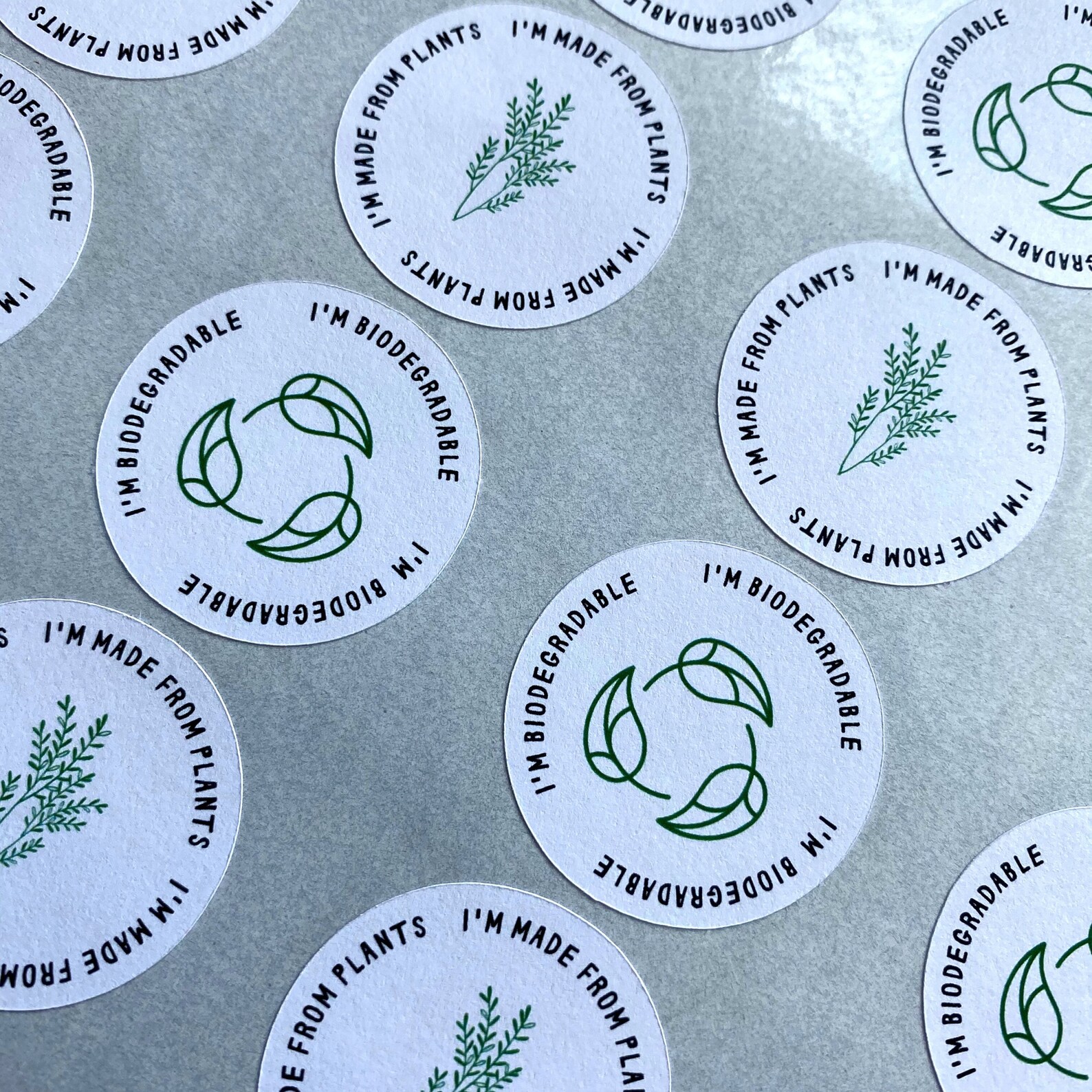 I'm Biodegradable Eco Friendly Stickers Round Stickers - Etsy
