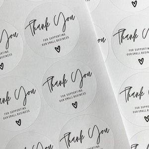 35 Thank You for Supporting Our Small Business Stickers - Etsy