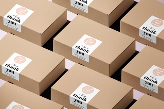 10 Large Personalised Box Seal Stickers Parcel Seals - Etsy